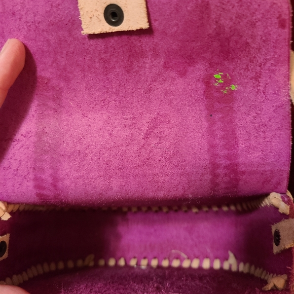 Bags | Mexican Fuchsia Leather Tooled Crossbody Purse | Poshmark